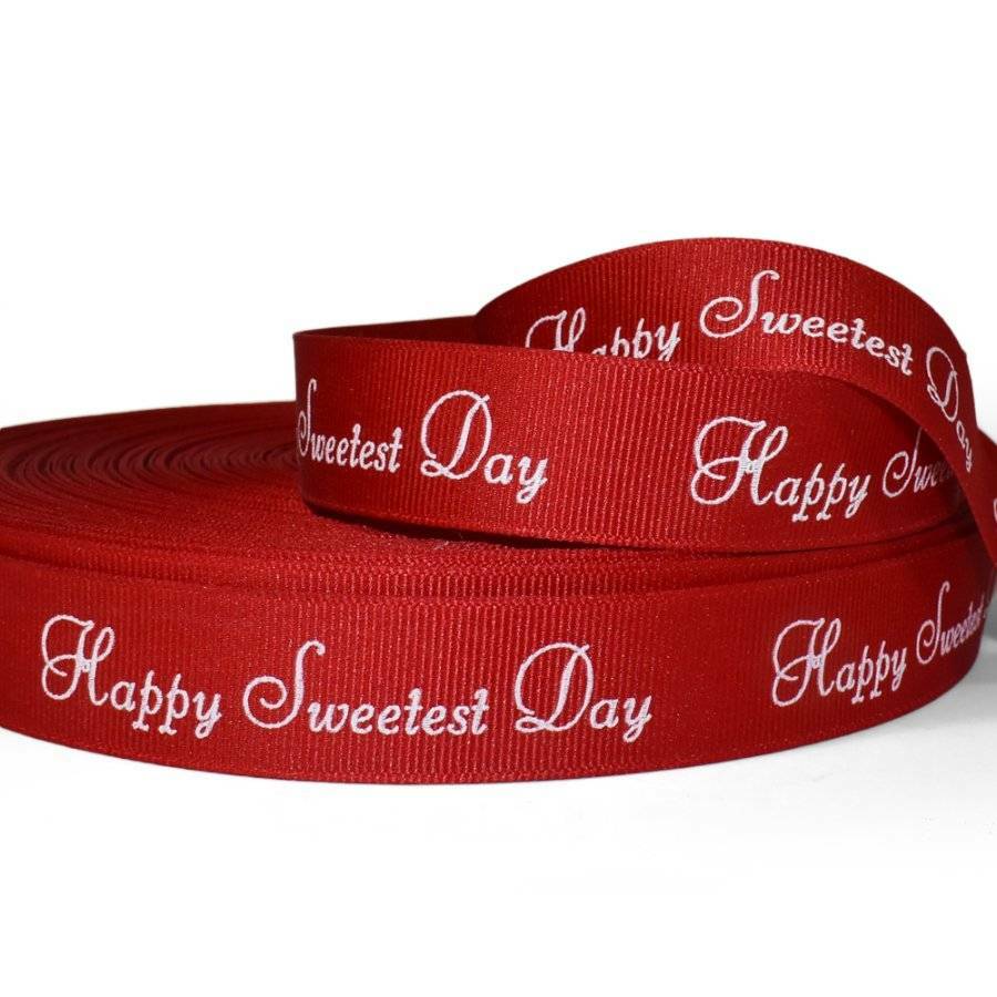 5 Yards Happy Sweetest Day Red Grosgrain Ribbon 7/8"W | eBay