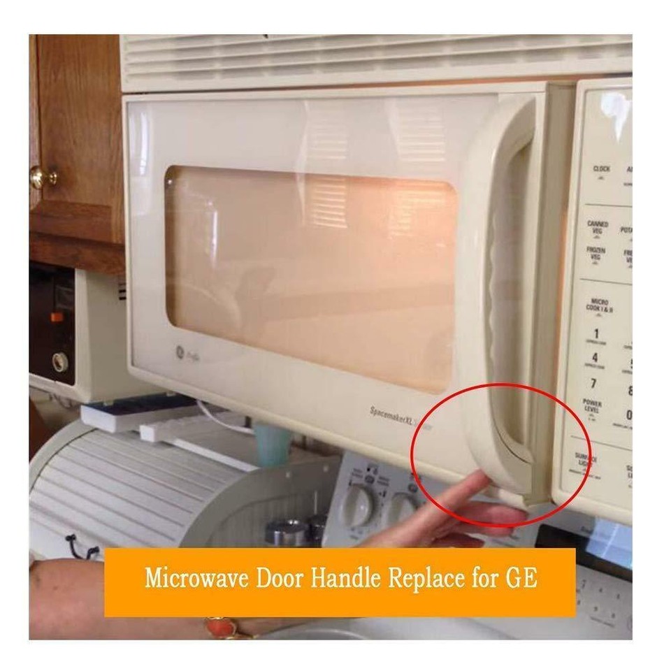 Microwave Door Pulling Handle White for GE Spacemaker XL JVM1330WW ...