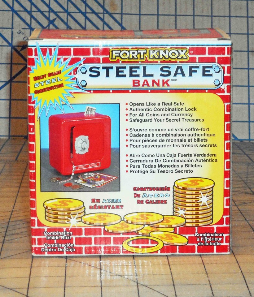 Tim Mee Toys Fort Knox Combination Safe Bank Steel Piggybank #20610 ...