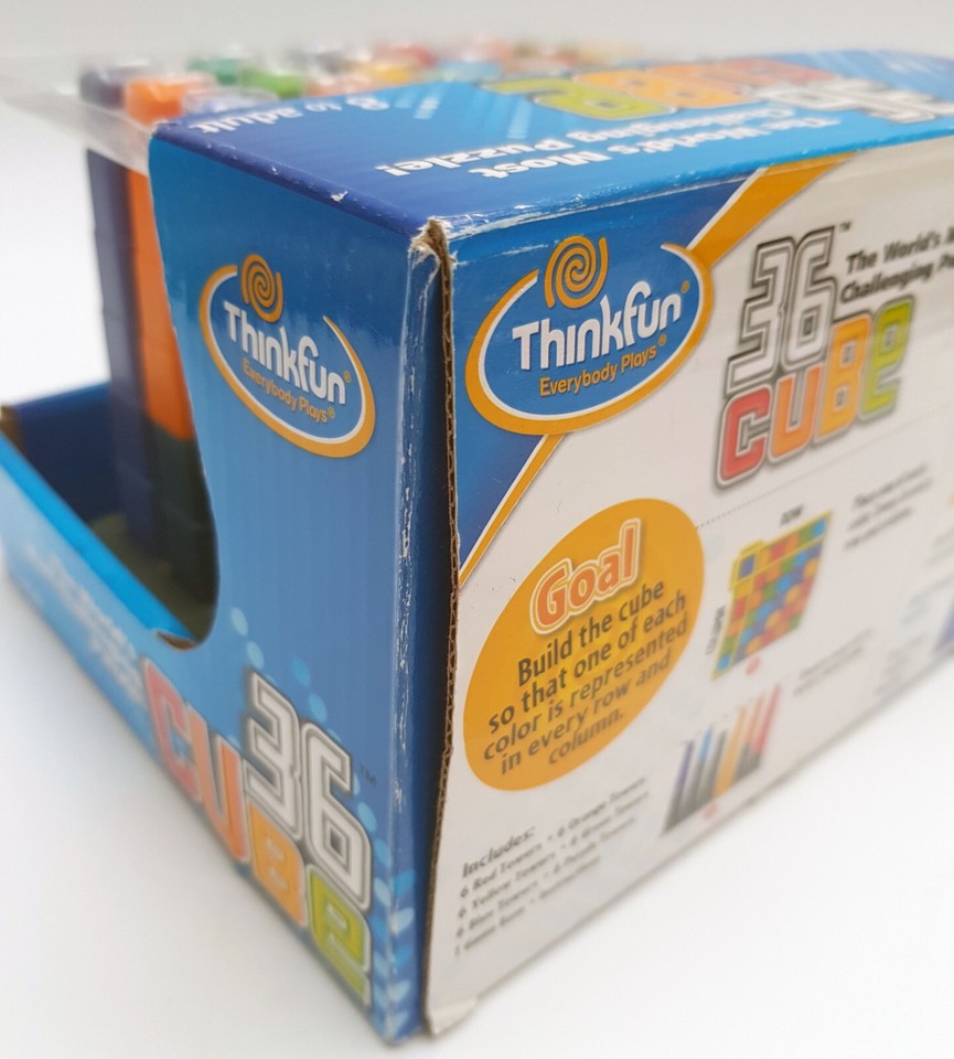ThinkFun 36 Cube Puzzle Game Challenge Stem 8+ Tower Brain Training ...
