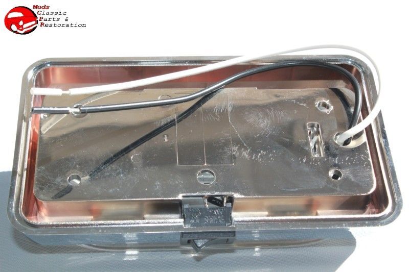 Interior Rectangle Dome Utility Lamp Light Clear Lens Hot Rat Rod ...