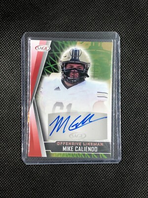 RARE!! MIKE CALIENDO - 2022 SAGE - AUTO RED - ROOKIE - KANSAS CITY ...
