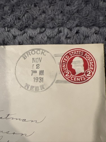 BROCK PHARMACY RED EMBOSSED WASHINGTON STAMP 2 CENT POSTAGE ENVELOPE | eBay