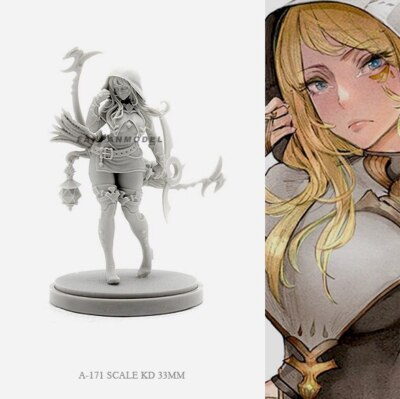 33mm Resin Figure Kits Beauty Soldier Model Unassembled Unpainted Model ...