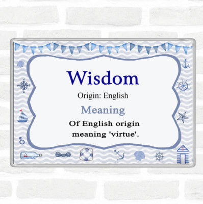 Wisdom Name Meaning Jumbo Fridge Magnet Nautical | eBay UK