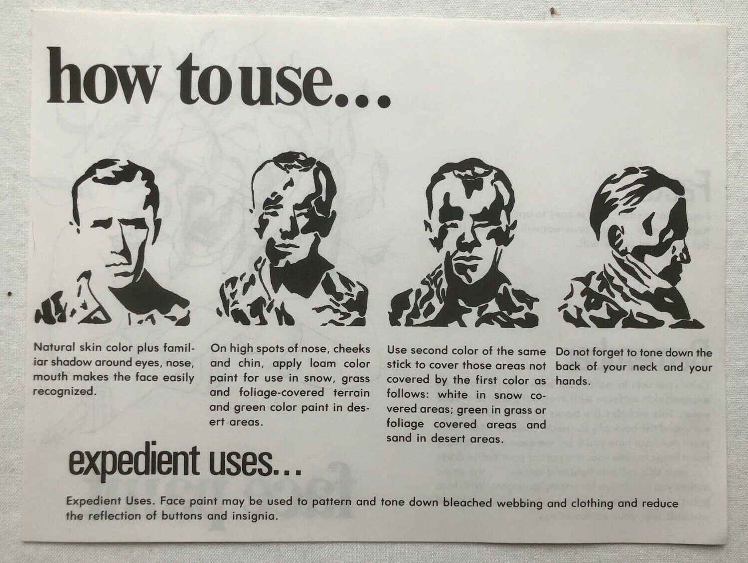 Camouflage Face Paint Military Surplus Army White & Loam Dark Green 1 ...