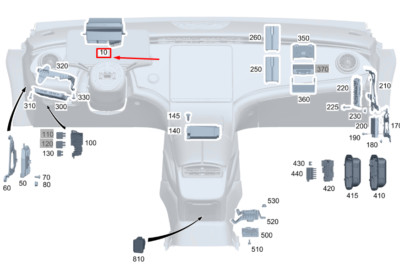 MERCEDES-BENZ GLE W167 Head Up Display Control Unit LHD A1679006320 NEW ...