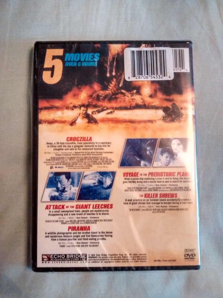 CROCZILLA*PIRANHA*ATTACK OF THE GIANT LEECHES*KILLER SHREWS*PREHISTORIC ...