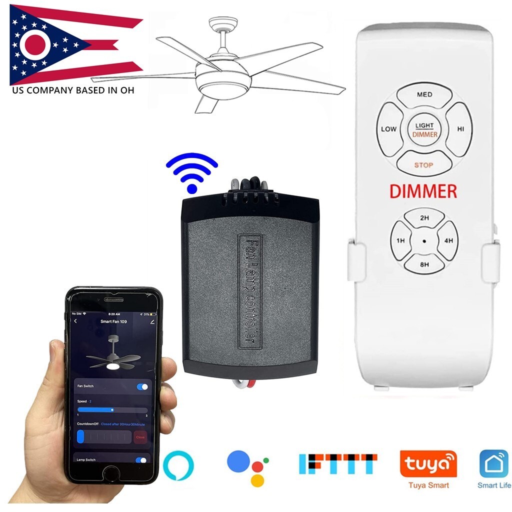 Ceiling Fan With Light Dimmer Remote | Shelly Lighting