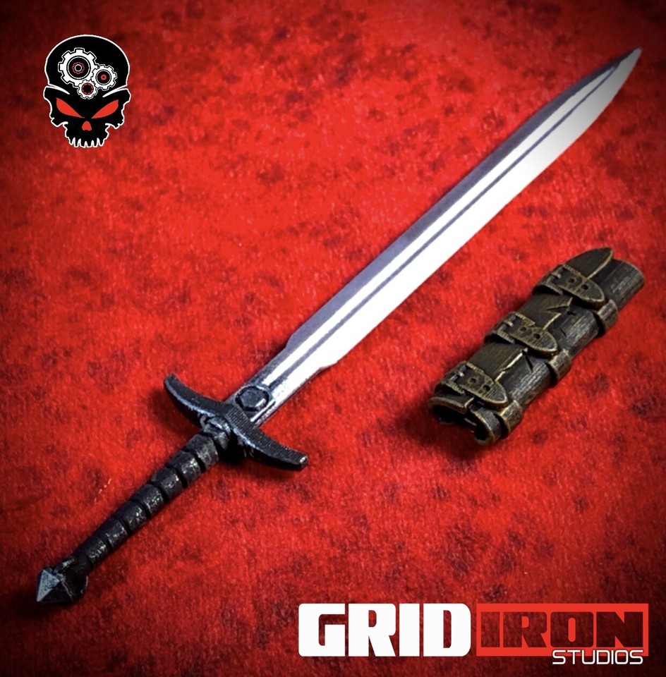 1:12 2-Handed Sword w/sheath Weapon For Mythic legions Marvel Legends 6 ...