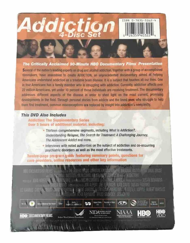 Addiction DVD 4 DVD Set NEW Sealed HBO Documentary Films 26359403224| eBay