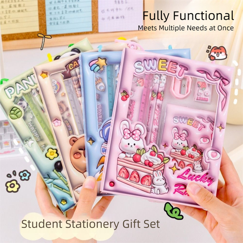 With Tote Bag Pencil Eraser Rulers Set Stationery Gift Box Back To ...