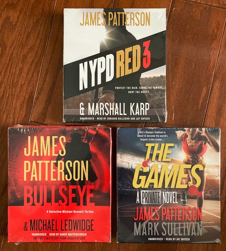 Lot of 3 James Patterson Audio Books - NYPD Red 3; The Games; Bullseye ...