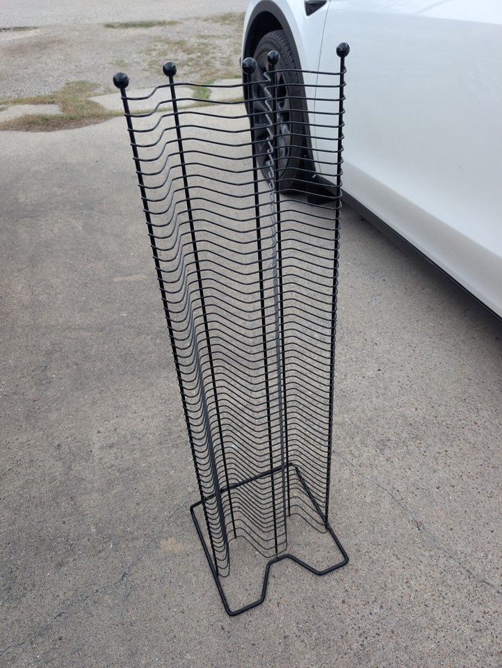 Black Metal Wire Balls CD Storage Rack Tower Holds 120 Stand Y2K Media ...