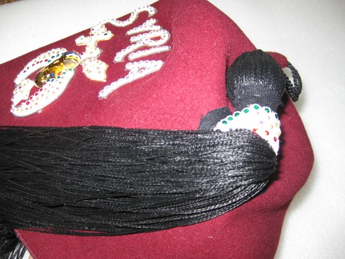 VTG SHRINERS SYRIA FREEMASONRY MASONIC FEZ HAT JEWEL TASSLE TURIN FLA 7 ...