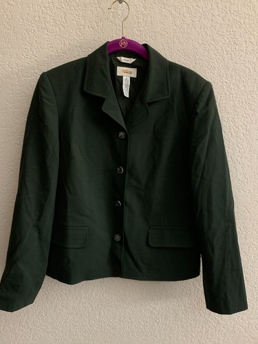 Talbots Stretch Asparagus Fully Lined Wool Suit Jacket Size 4 | eBay