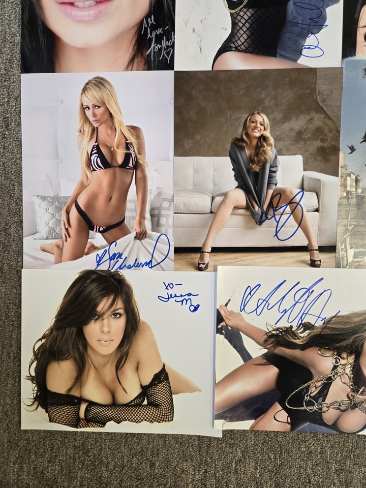Lot Signed Autographed 8x10" Photographs Models & Actresses Collage ...