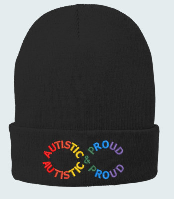 Autistic and Proud Embroidered Cuffed Beanie Hat | eBay