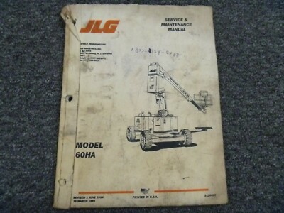 Manuals & Books - Jlg Service And Maintenance Manual