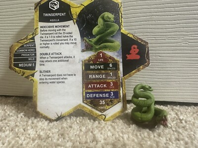 Heroscape “Twinserpent” Custom Aquilla Jungle Snake Figure & Card | eBay