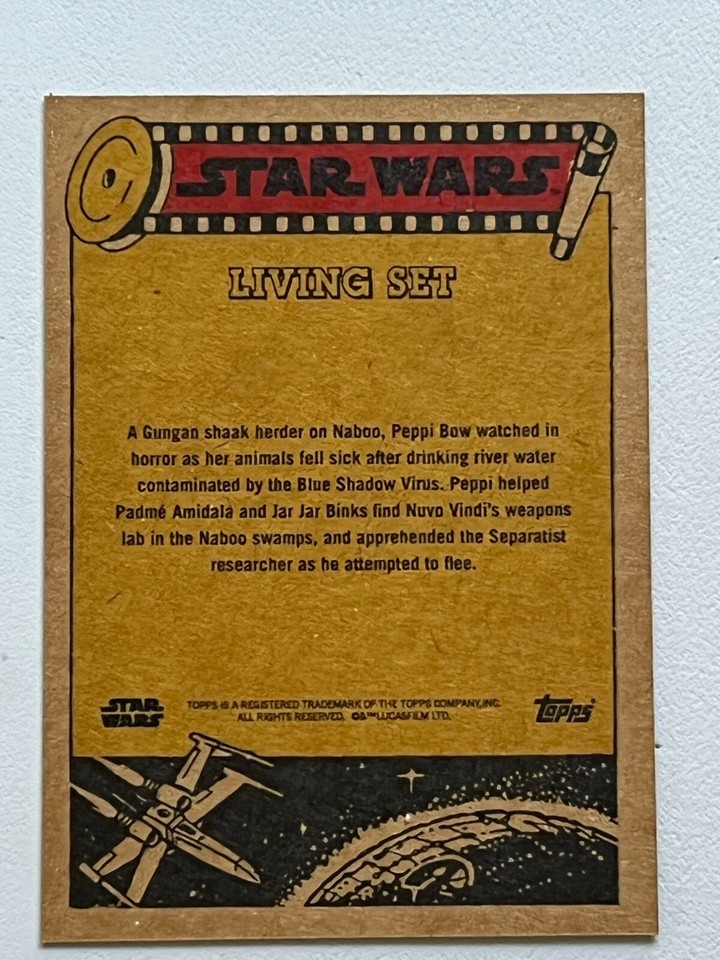 2022 Topps Star Wars Living Set #305 Peppi Bow SP Card The Clone Wars a ...