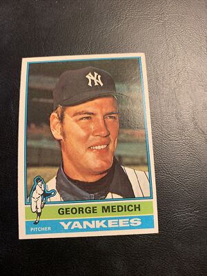 #146 George doc Medich 1976 Topps Baseball Card new york yankees Cb7-2 ...