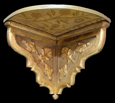 Peana, ménsula, repisa, columna, pedestal de madera dorada al oro fino ...