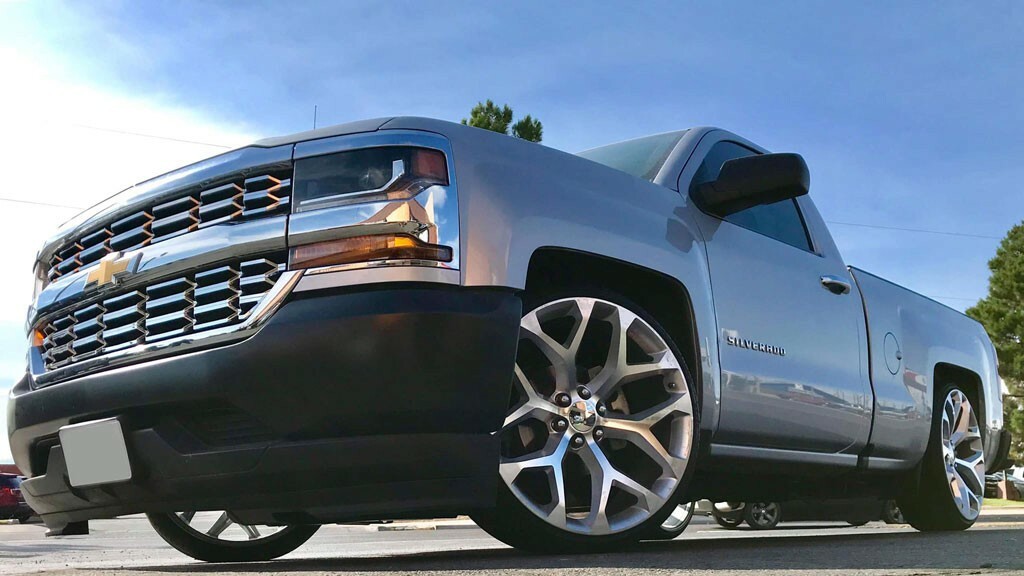 Snow Flake 4 Rim Wheel 22"X9.5 GMC Sierra Chevy Silverado Denali Silver ...