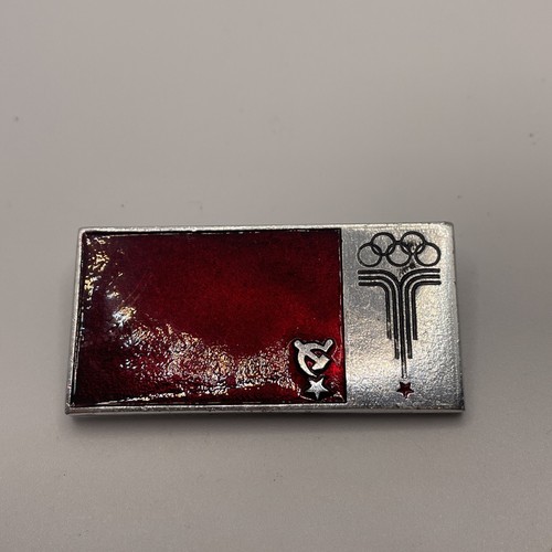 Vintage USSR Russian Soviet Union Olympics Pin Silver tone Red | eBay
