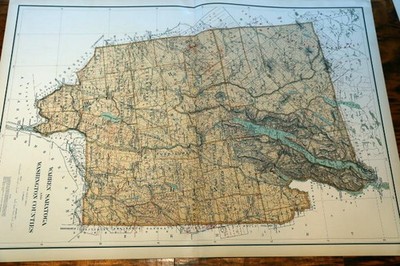 1895 HUGE BIEN ANTIQUE NEW YORK STATE ATLAS MAP-WARREN AND SARATOGA ...