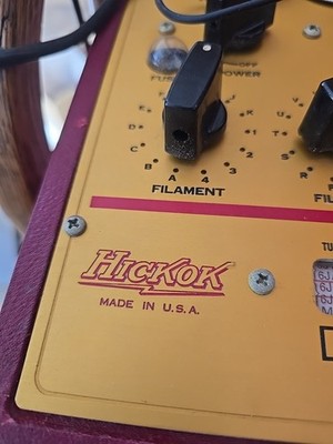 Hickok 6000A Vintage Mutual Conductance Tube Tester (power ups, meter ...