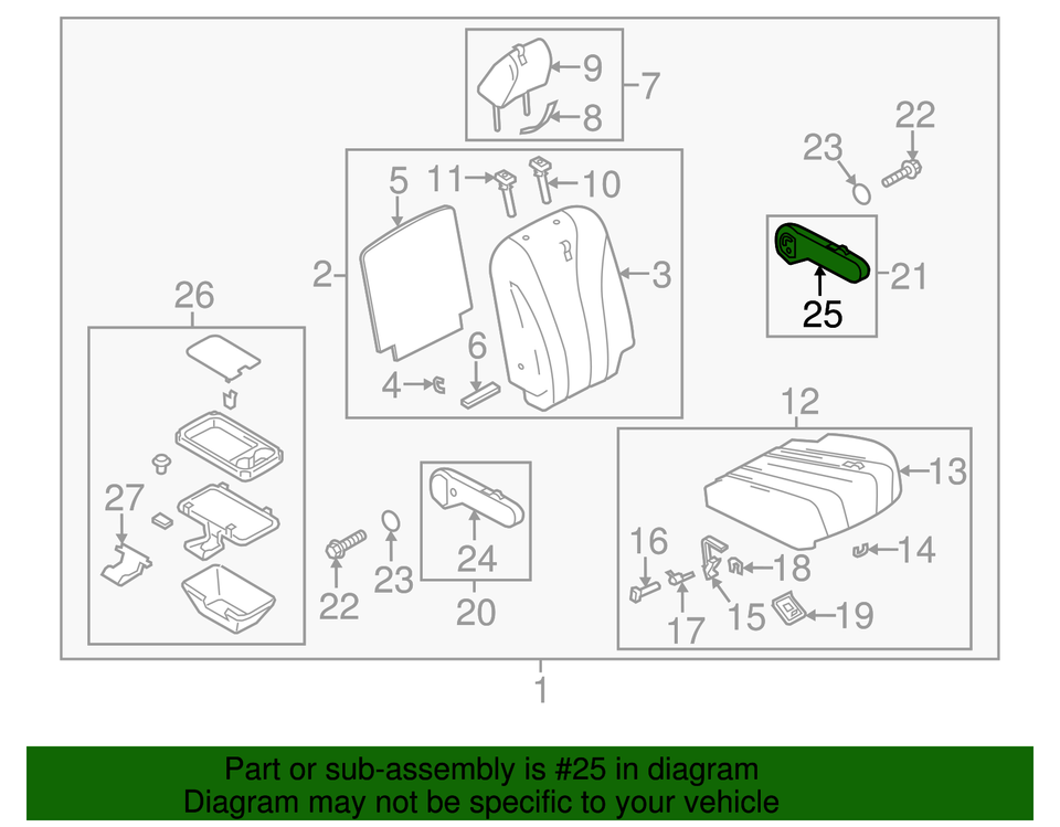 Genuine Mazda Armrest Cover C513-88-2D1-02 | eBay