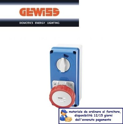 PRESA GEWISS INTERBLOCCATA CON FONDO 32A 3P+N+T IP67 GW66220N | eBay