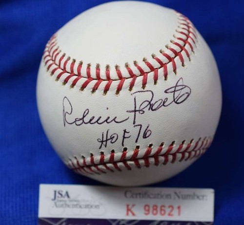 Robin Roberts JSA COA Autograph Major League OML Signed Baseball HOF 76 ...