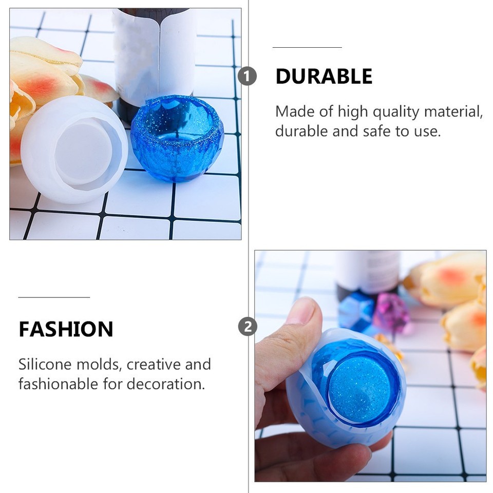 2 Pcs Epoxy Bowl Mold Rhombus Bowl Shaped Mold Rhombus Bowl Shaped Mold ...