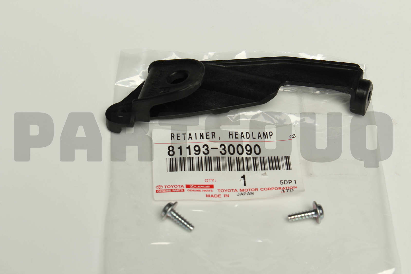 8119330090 Genuine Toyota RETAINER, HEADLAMP PROTECTOR, UPR RH 81193 ...