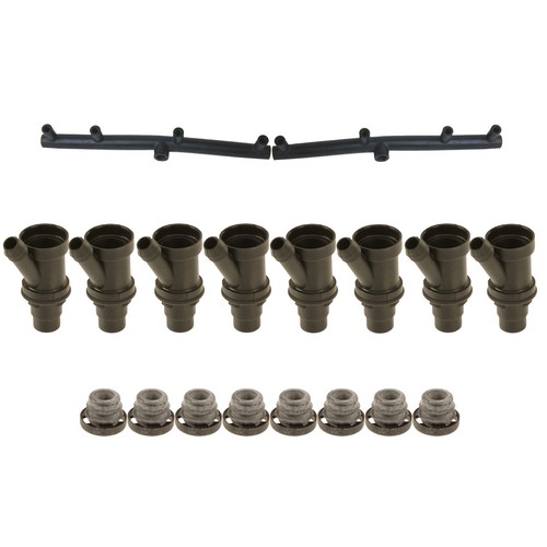 2 Distribution Lines with 8Seals & Fuel Injector Sleeves Kit For W126 ...