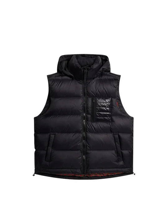 J. Lindeberg Men's Duke Hooded Down Vest Medium Black NEW NWT FMOW08651 ...