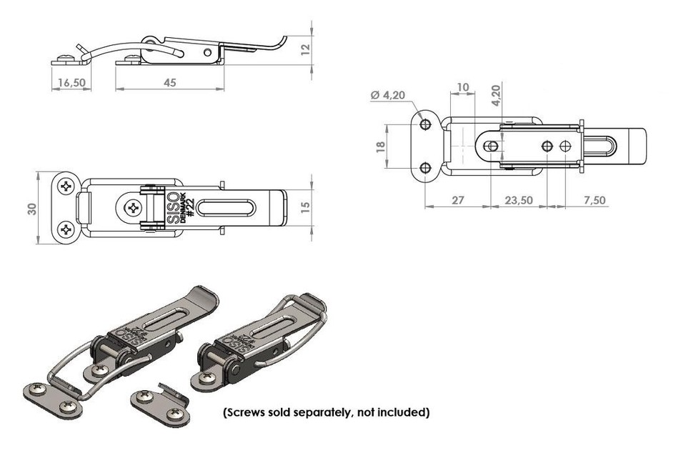 Toggle Case Catch Boxes Chest Trunk Tool Box Suitcase Closure Clasp ...
