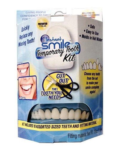 BLUE BOX REPLACE MISSING TEETH KIT fix tooth W 4 EX BEADS PERFECT SMILE ...