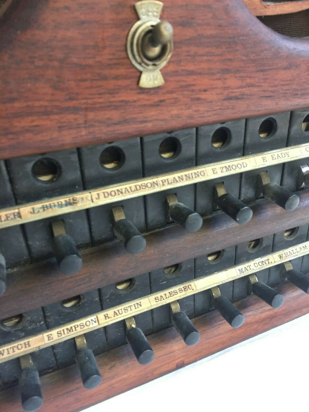 Lamson Dictograph Telephone System. 20 key Master Console Antique circa ...