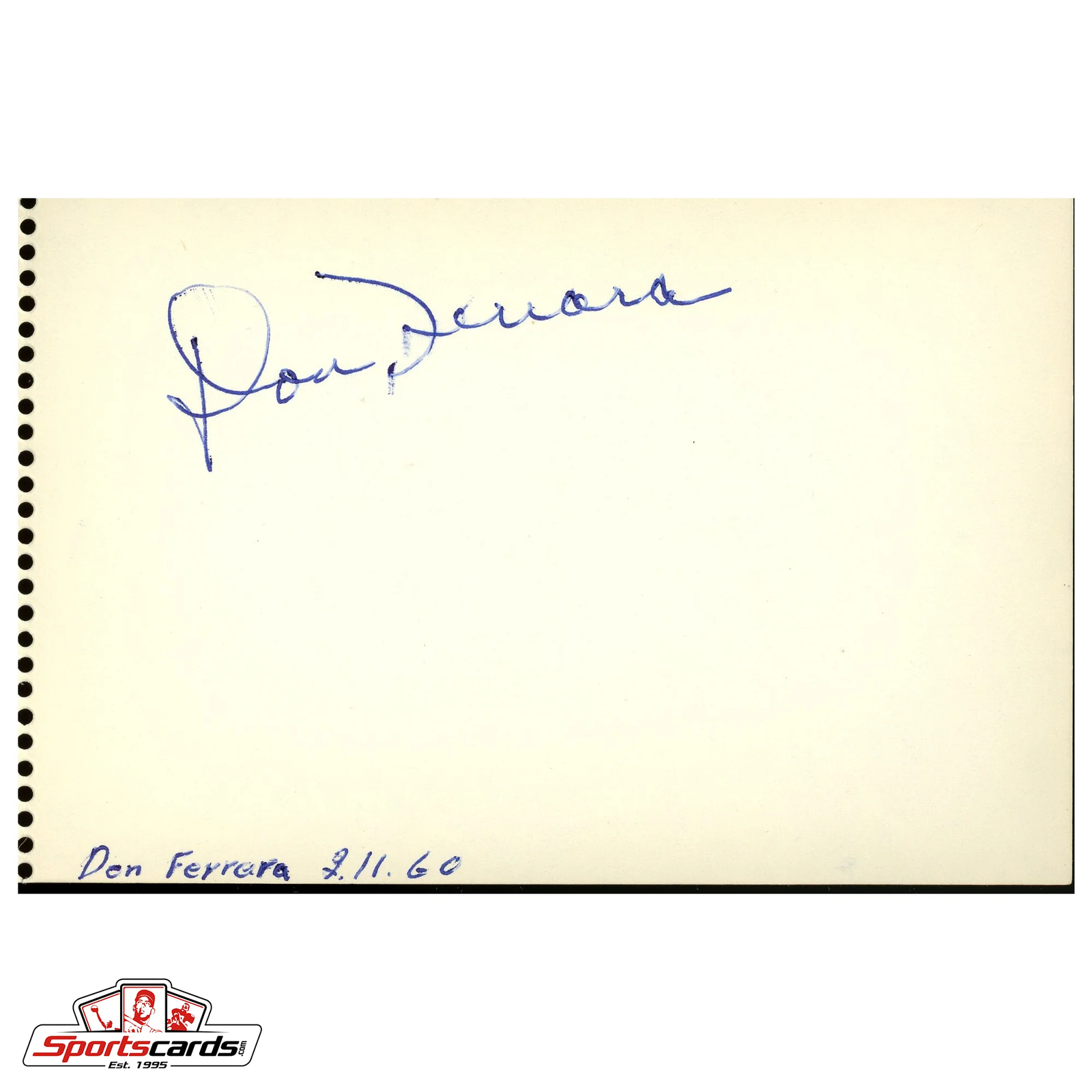 Don Ferrera Signed Autograph Album Page Jazz Musician | eBay