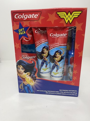 Colgate Kids Powered Toothbrush Toothpaste Mouthwash 4 Piece Gift Set ...