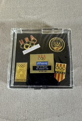 VINTAGE 1992 US Olympic Pin Collector Set 5 Pins in Box JC Penny USA | eBay