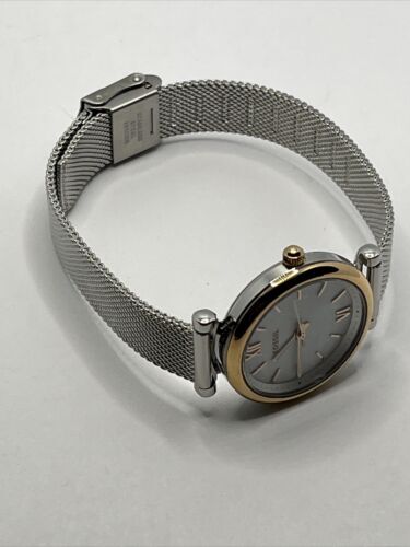 Fossil Carlie Mini ES4614 Womens Silver Stainless Steel Analog Dial ...