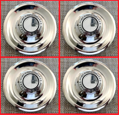 4 pc CHROME CHEVY GM Rally Wheel Center Hub Caps Disc Brake Rim Covers ...