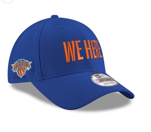New York Knicks New Era 9Forty Adjustable “We Here” Blue Orange Hat Cap New | eBay