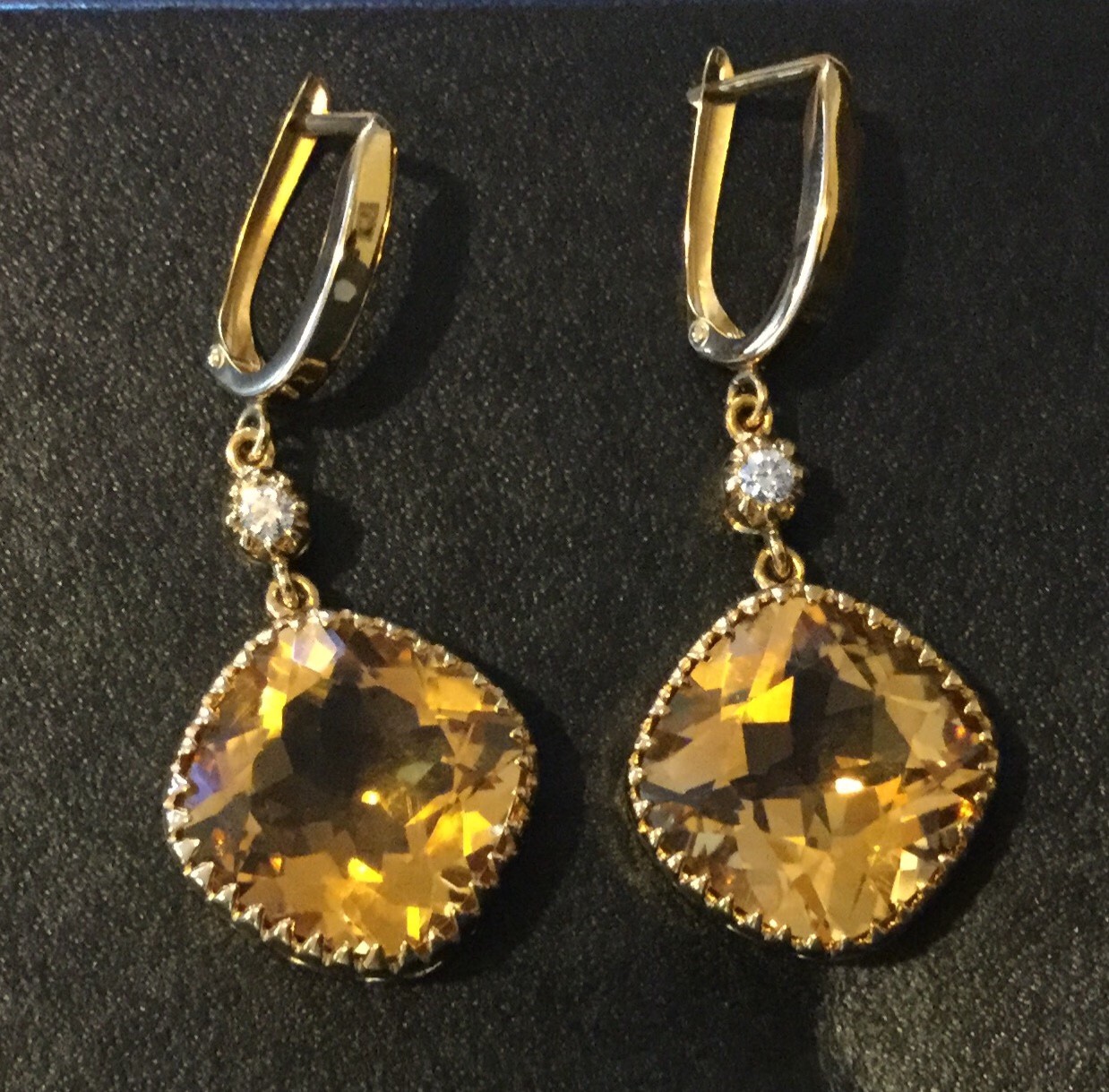 SALE Sonia Bitton Galerie de Bijoux 14K Gold 24.16ctw Citrine & Diamond ...