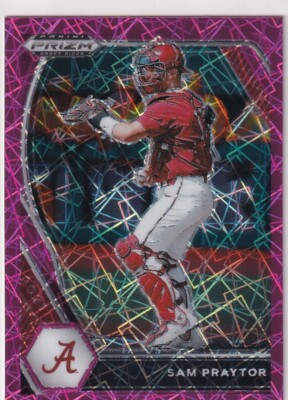 2021 PRIZMS PINK VELOCITY RC SAM PRAYTOR DRAFT ROOKIE PRIZM PARALLELS ...