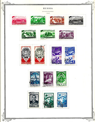 Russia #1237-1253, 6 sets on Album Page - 1948 - See Scan - CV=39.45 | eBay